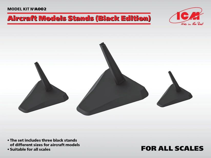 ICM Aircraft Model Stands (Black Edition) – Kookaburra Scale Models